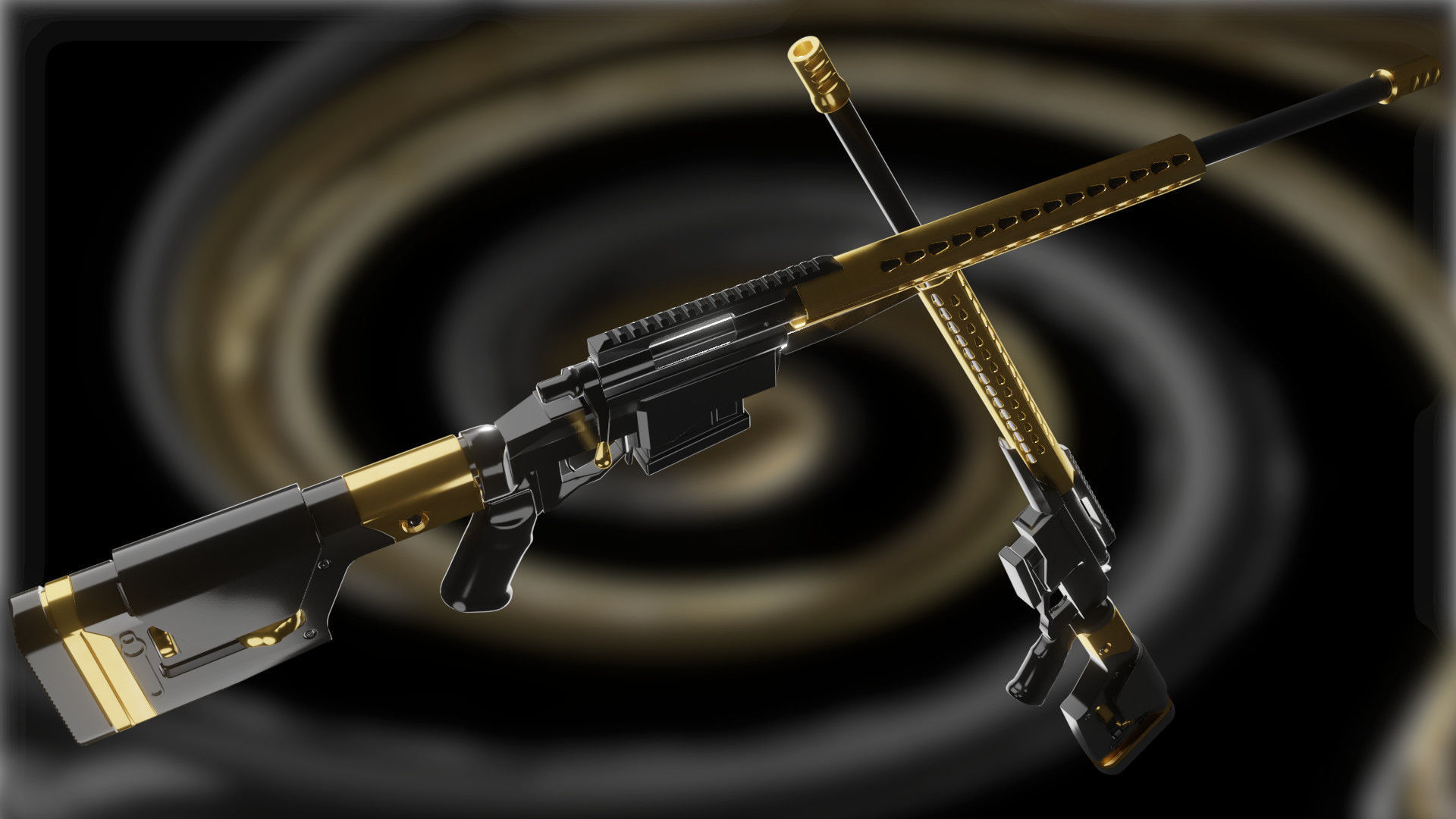 Remington 700 Golden Gangsta 3D model | CGTrader