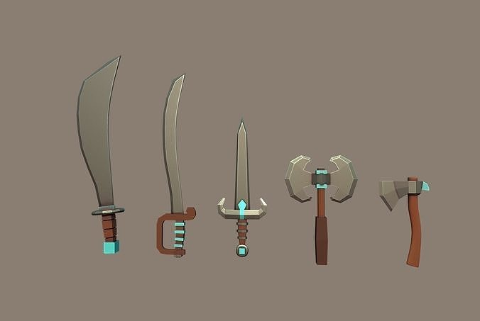 3D model Knife Pack VR / AR / low-poly | CGTrader