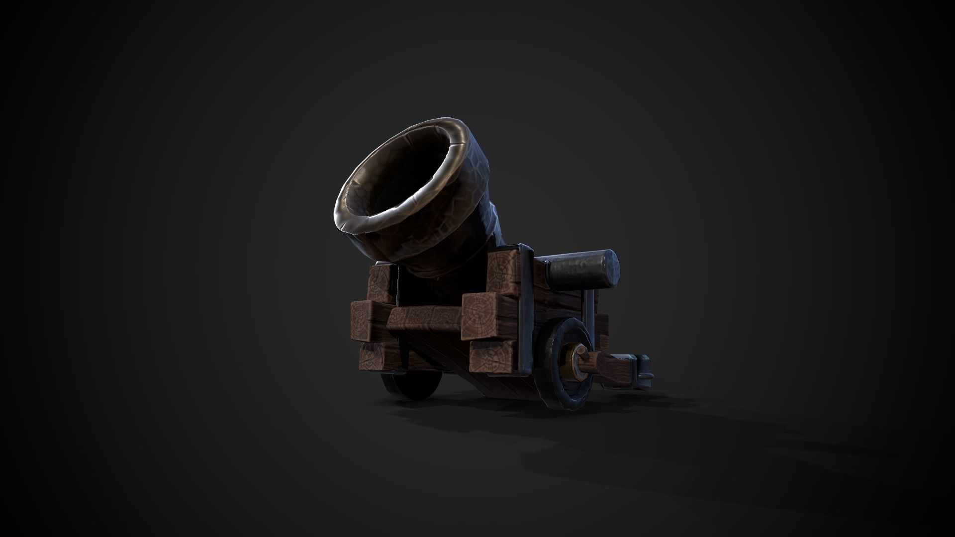 3D model Stylized Cannon with Ball VR / AR / low-poly | CGTrader