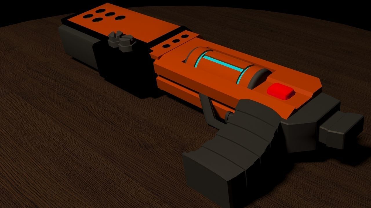 3D model Futuristic Blaster low poly VR / AR / low-poly | CGTrader