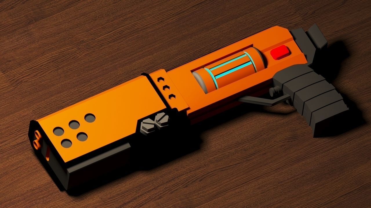 3D asset Futuristic Blaster low poly | CGTrader