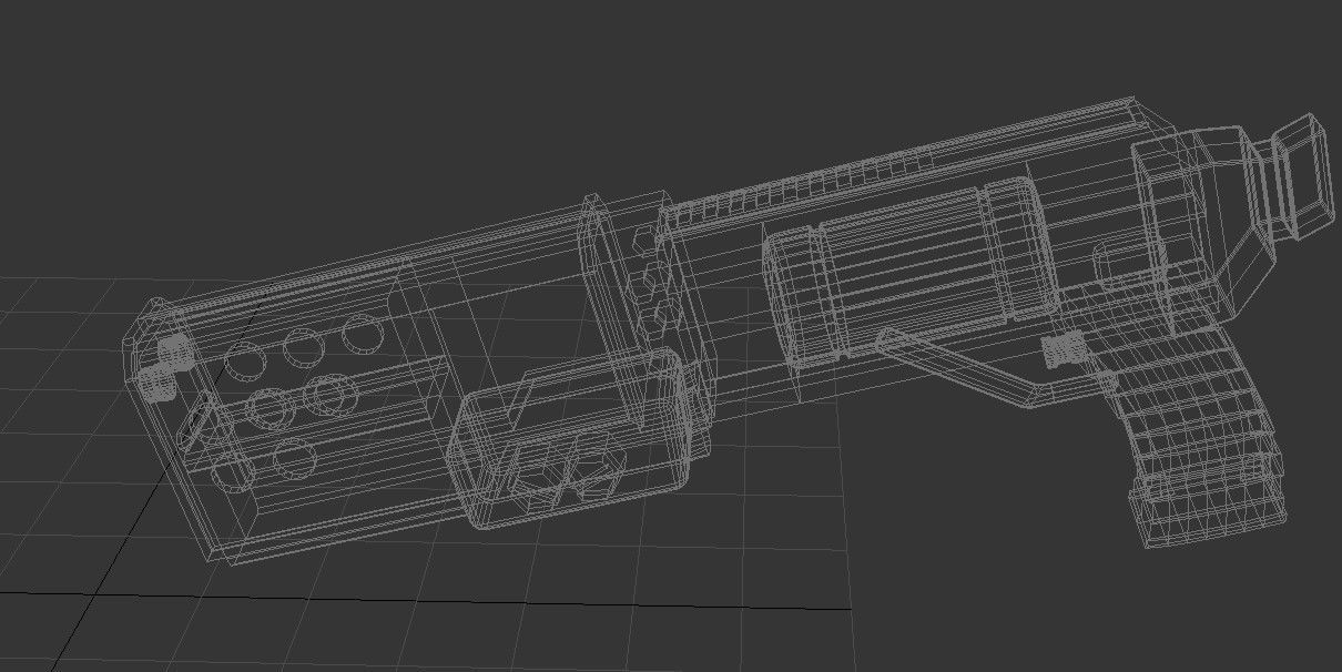 3D model Futuristic Blaster low poly VR / AR / low-poly | CGTrader