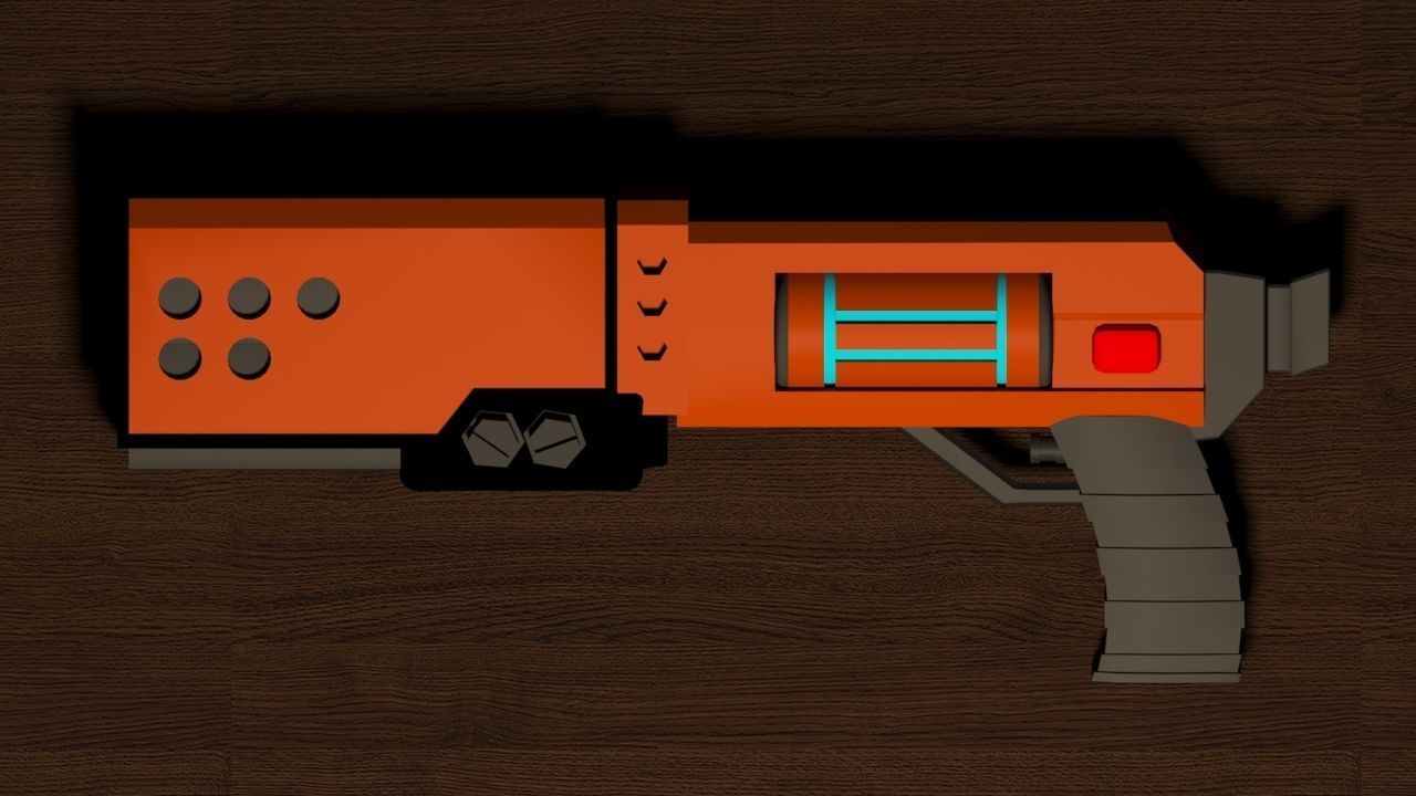 3D model Futuristic Blaster low poly VR / AR / low-poly | CGTrader