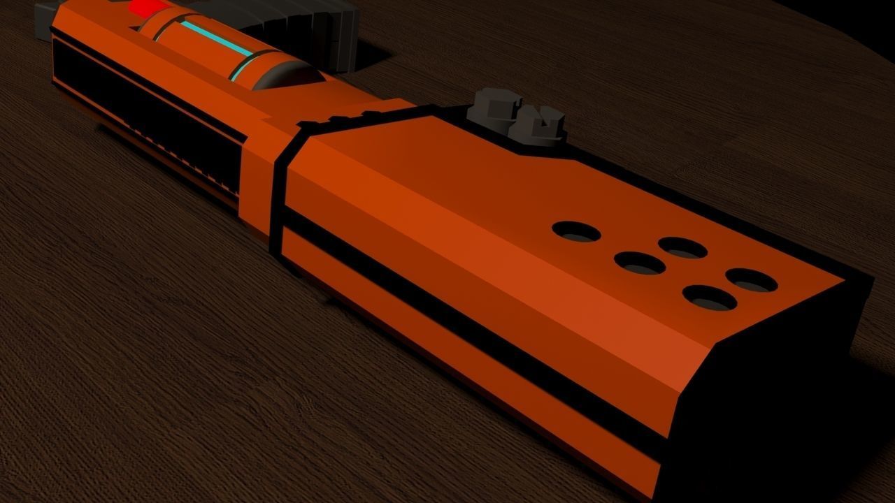 3D model Futuristic Blaster low poly VR / AR / low-poly | CGTrader