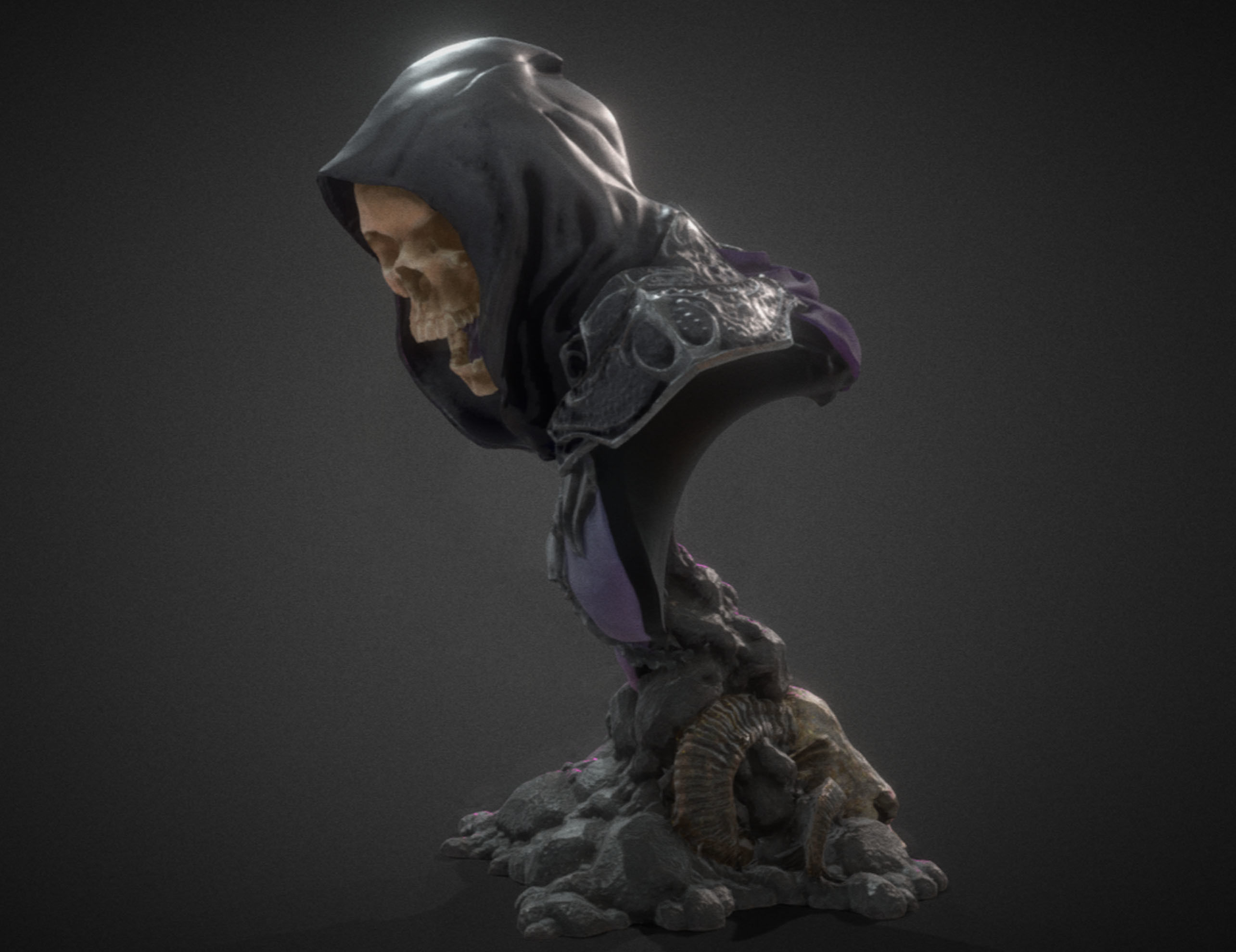 Skeletor bust 3D model 3D printable | CGTrader