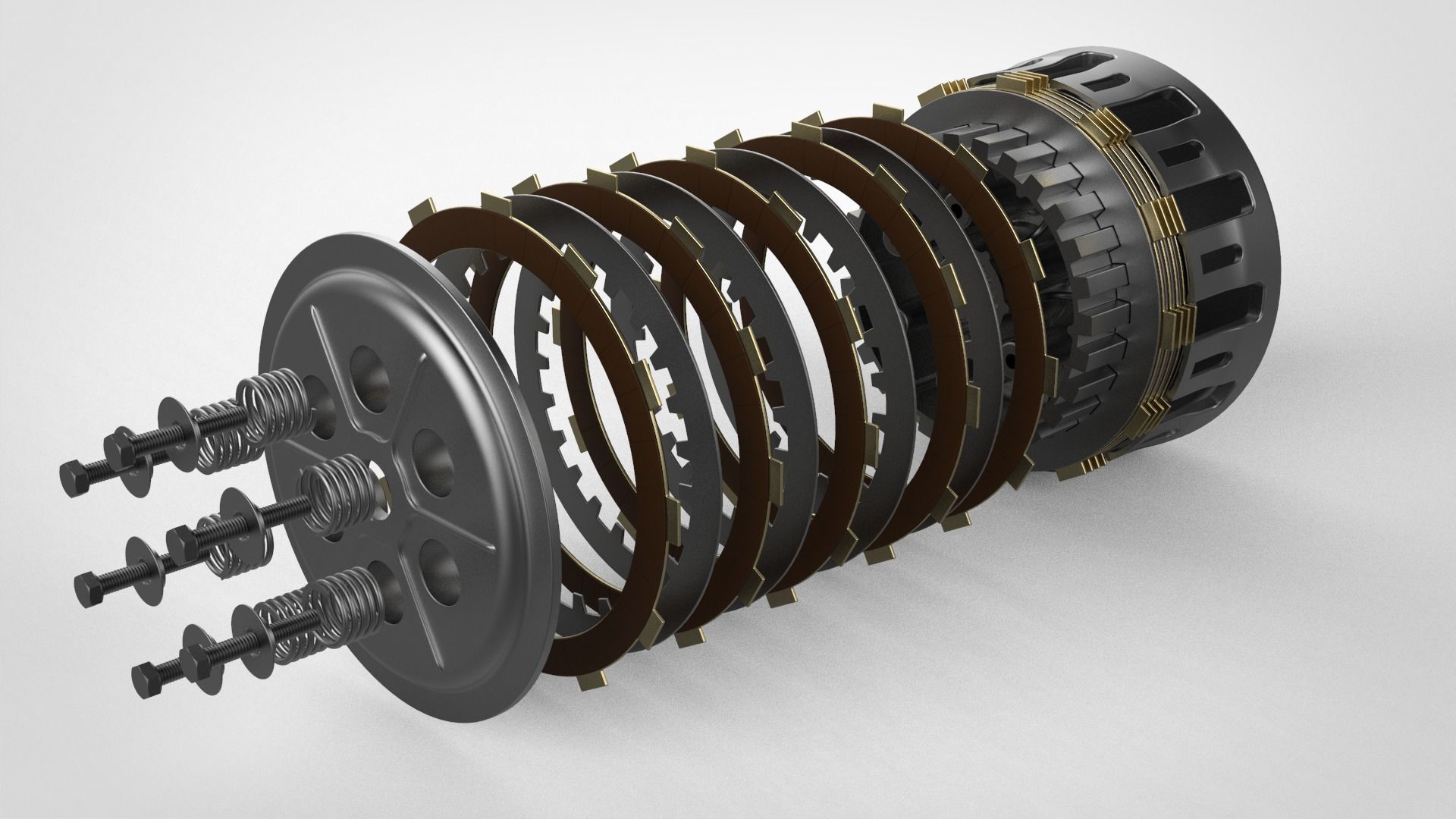 Motorcycle Clutch free 3D model | CGTrader