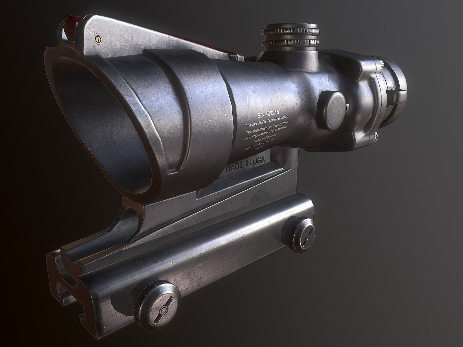3D model Acog Scope PBR VR / AR / low-poly | CGTrader
