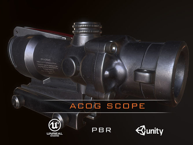 3D model Acog Scope PBR VR / AR / low-poly | CGTrader