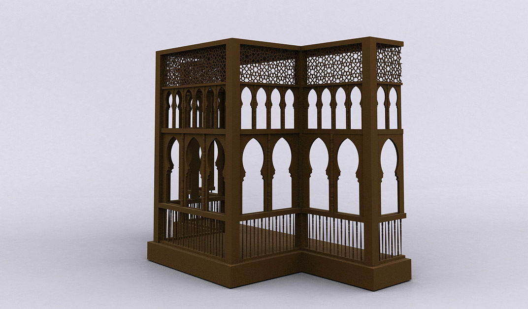 Islamic window Mashrabiya 3D model | CGTrader