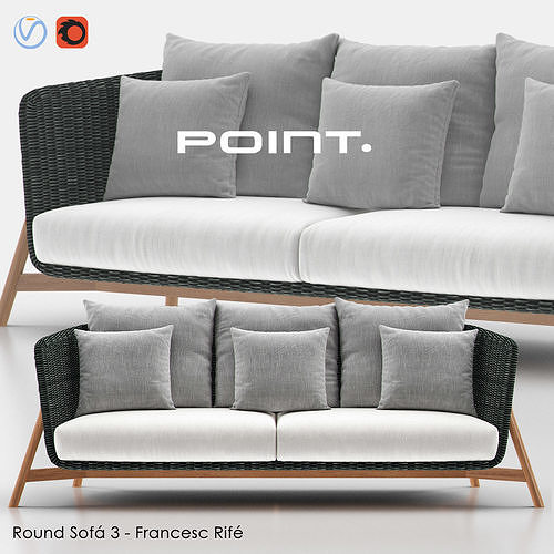 ROUND Sofa 3 - Point 3D model | CGTrader