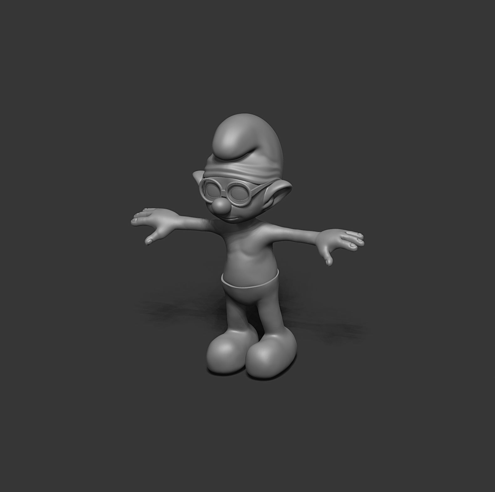 Brainy Smurf 3D model 3D printable | CGTrader