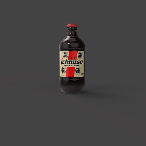 Ichnusa Non Filtrata beer bottle free 3D model | CGTrader