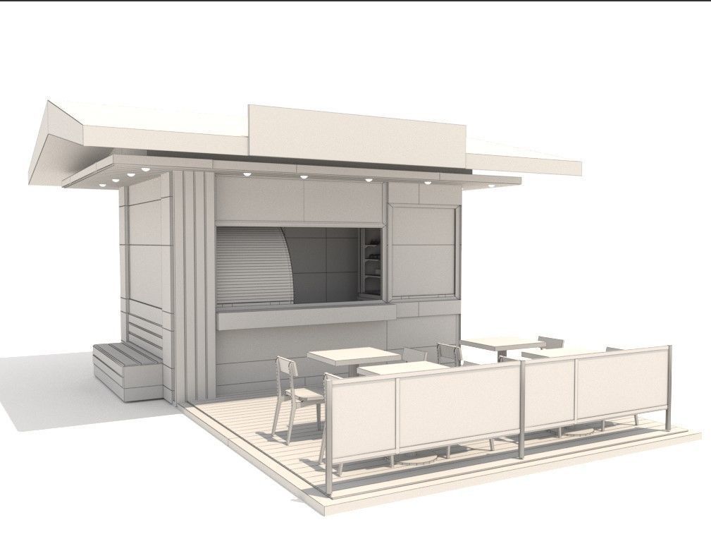 Coffee pavilion 3D model | CGTrader