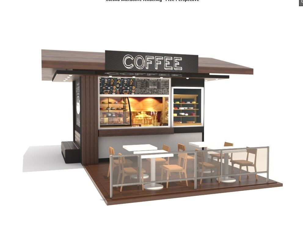 Coffee pavilion 3D model | CGTrader