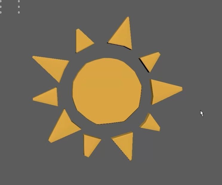 Cartoon sun 3D model rigged | CGTrader