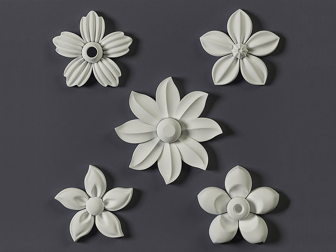 5 Floral Ornament brushes alphas and 3D models free 3D model | CGTrader