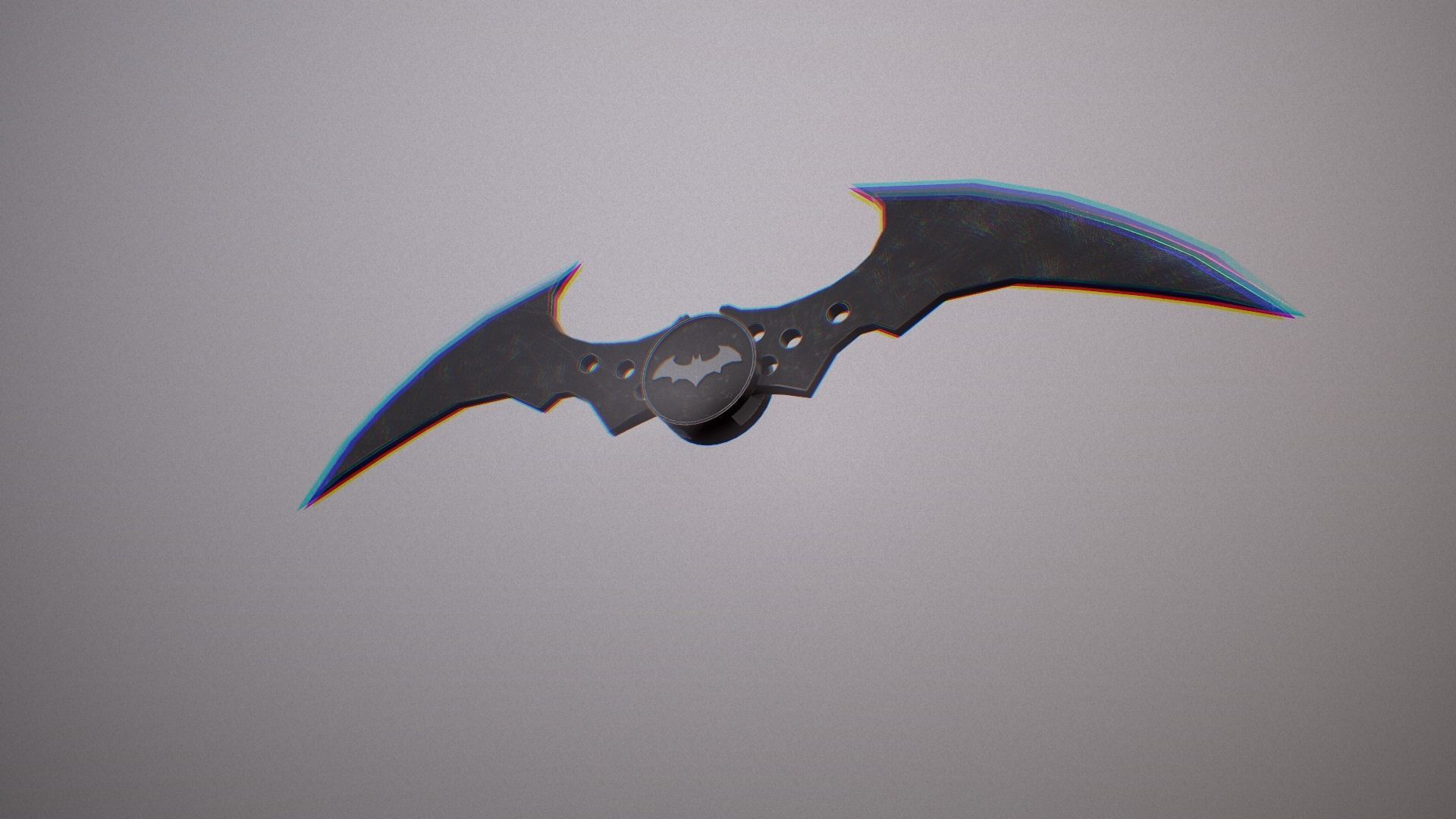 batarang bat symbol flying in air free VR / AR / low-poly 3D model ...