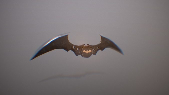 batarang bat symbol flying in air free VR / AR / low-poly 3D model ...