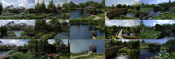 5 Exterior Scene Collection Pack | CGTrader