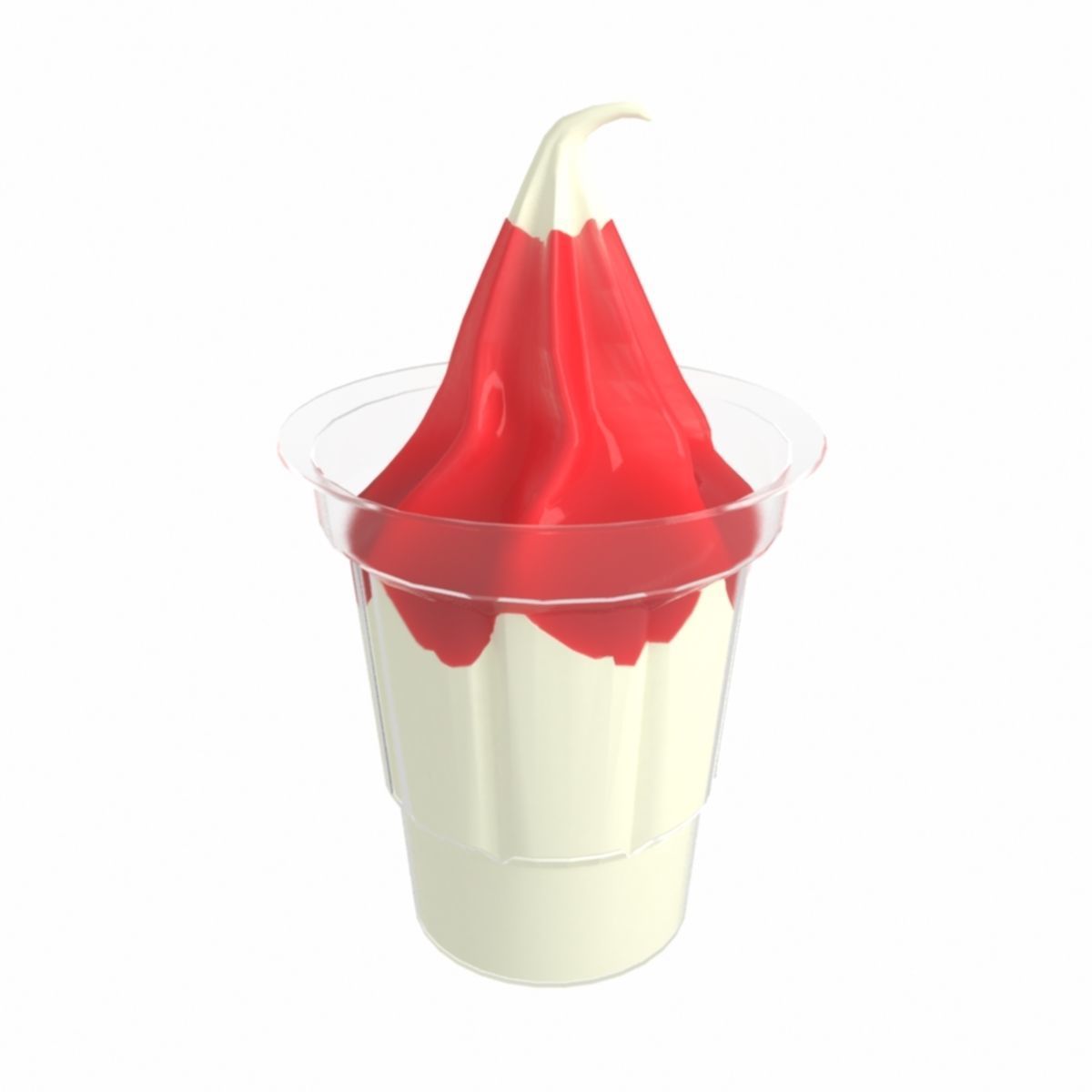Basic Sundae 3d Model Chocolate Strawberry Caramel 3D model | CGTrader