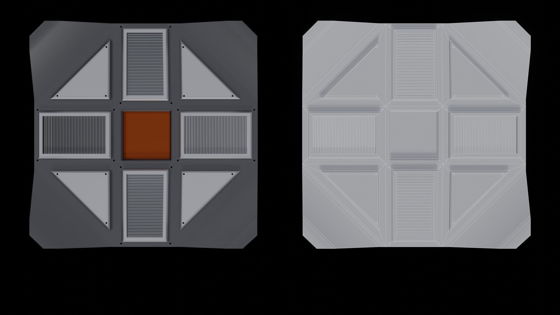 3D model Modular Scifi Hallway VR / AR / low-poly | CGTrader