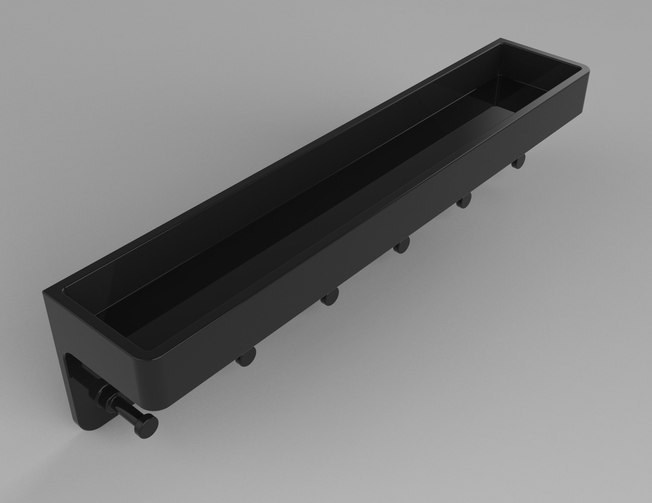 Key Holder - Mail Organizer and Key Rack with Tray- 6 Hooks 3D model 3D ...