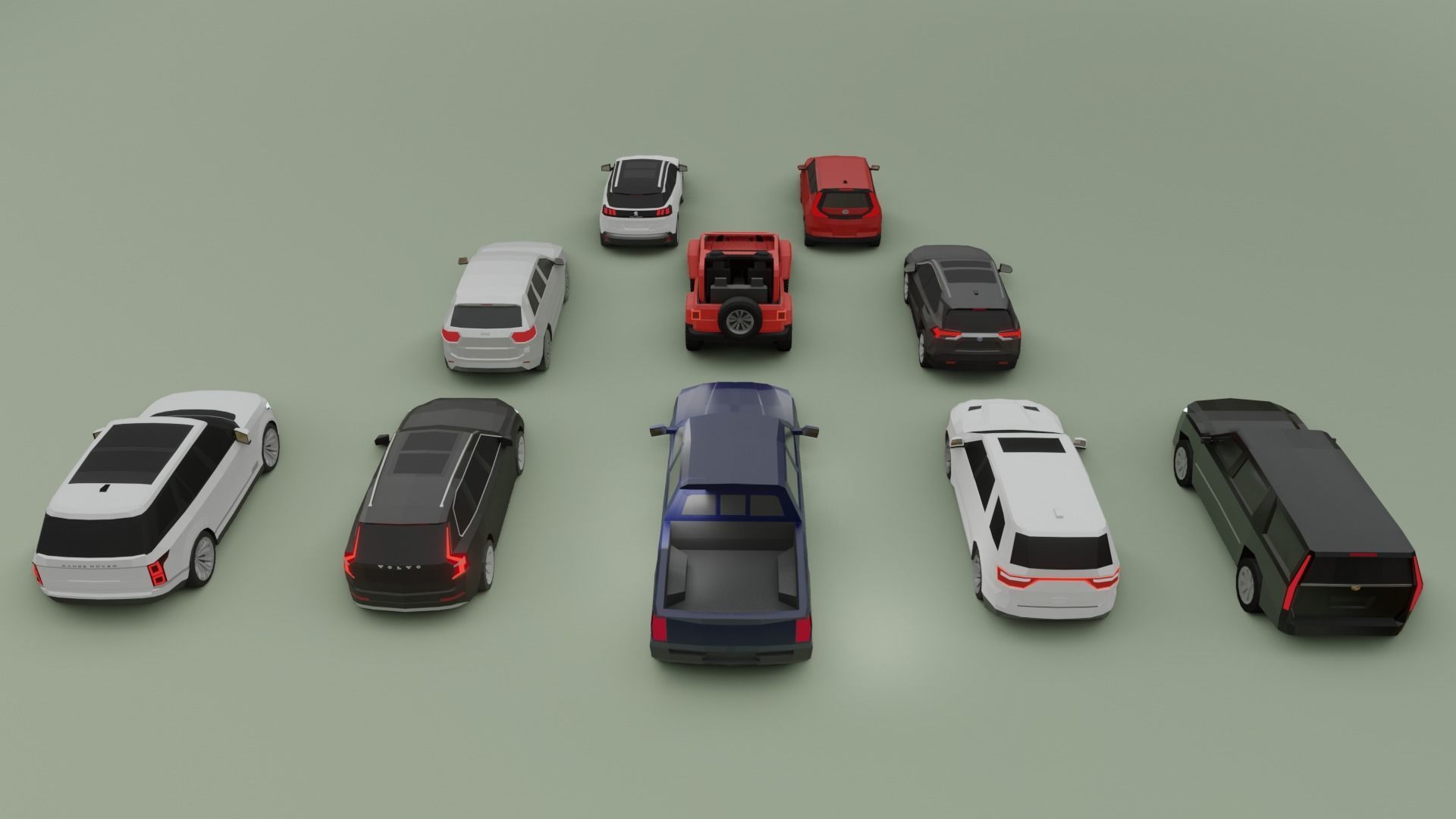 3D model low-poly SUV pack - 10 SUV VR / AR / low-poly | CGTrader