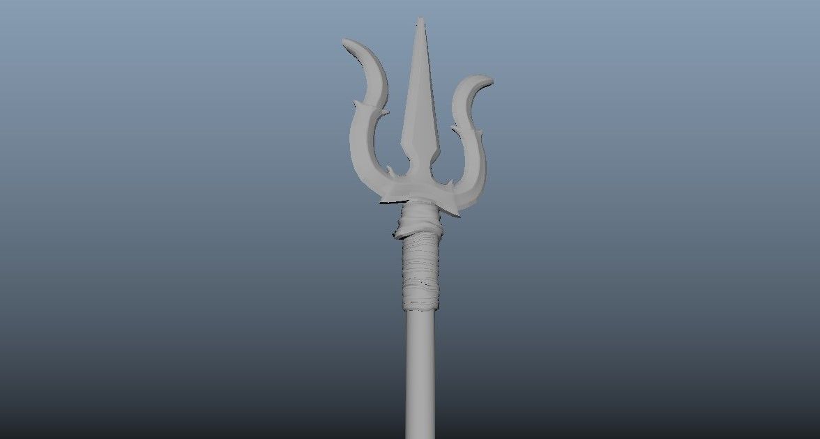 Hand Weapon Trishul 3D model | CGTrader
