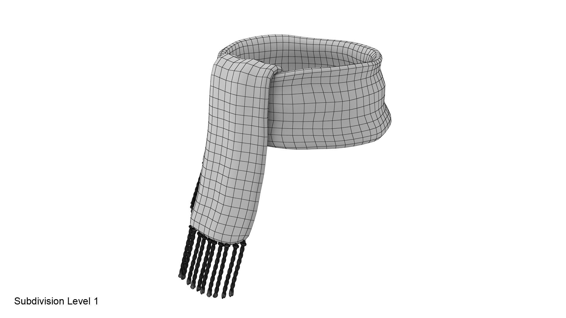 Knitted wool scarf 3D model | CGTrader