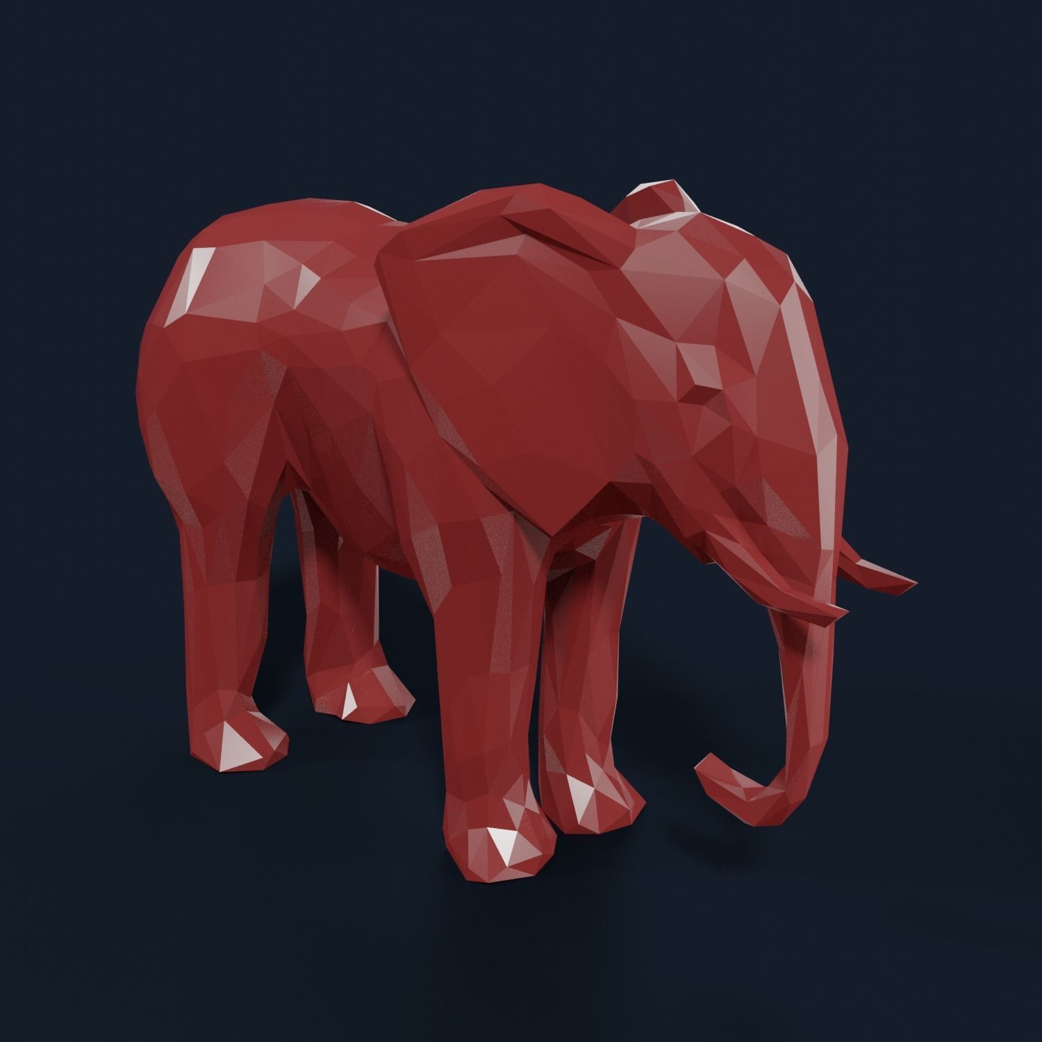 3D model Low Poly Elephant VR / AR / low-poly | CGTrader