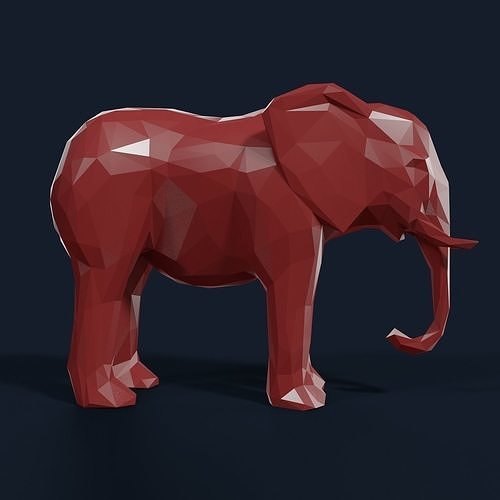 3D model Low Poly Elephant VR / AR / low-poly | CGTrader
