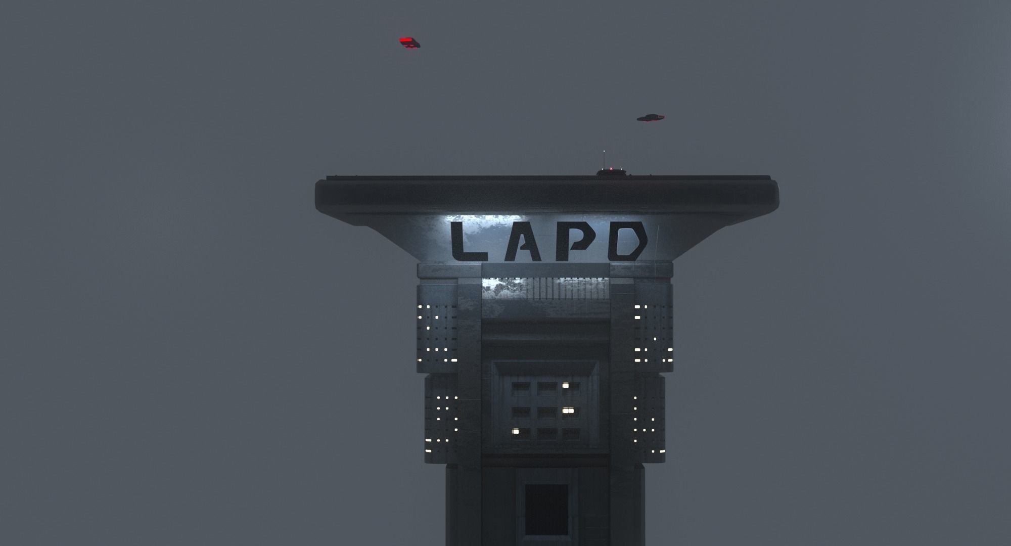 LAPD Bladerunner Building cyberpunk 3D model | CGTrader