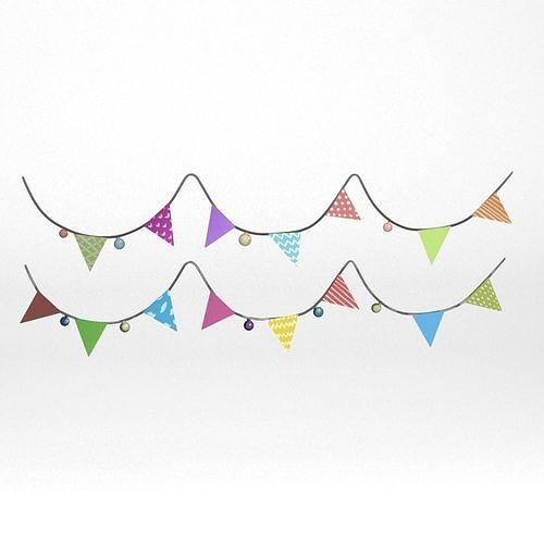 3D model Color Paper Flag VR / AR / low-poly | CGTrader