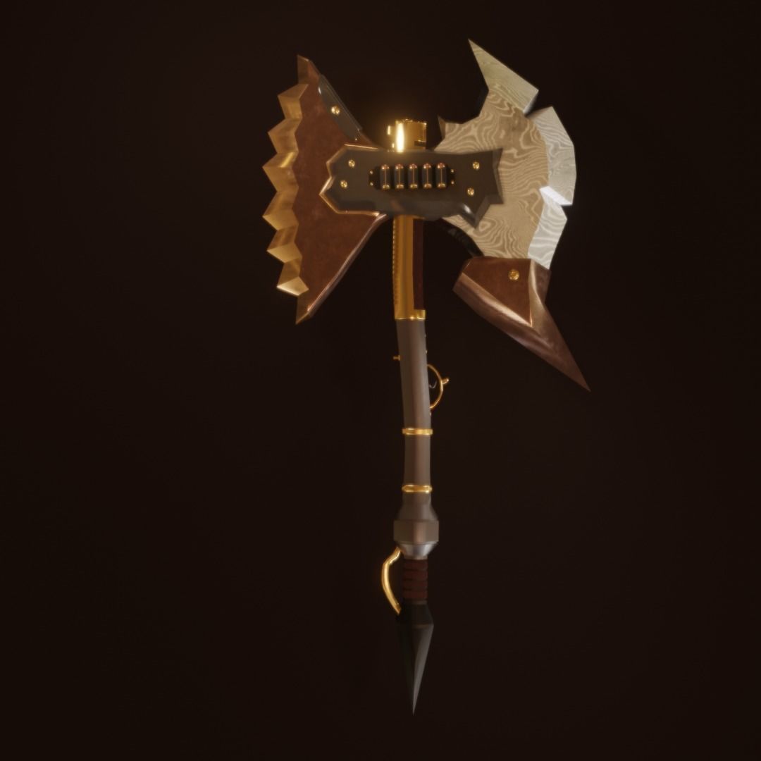 3D model Gun Axe VR / AR / low-poly | CGTrader