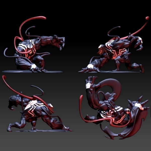 VENOM - ACTION POSE - 3D model 3D printable | CGTrader