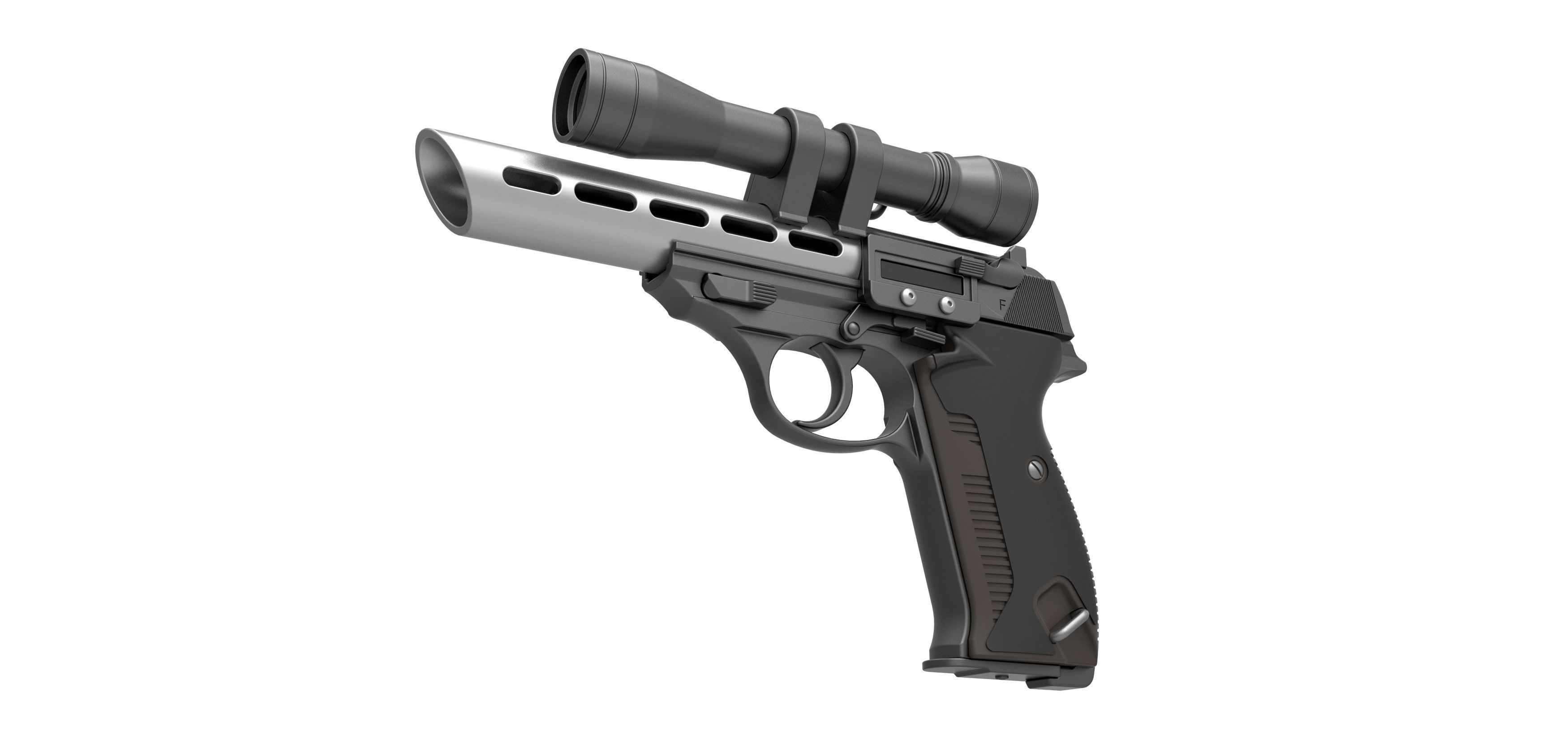 Moff Gideon Blaster pistol from The Mandalorian TV series 3D model ...