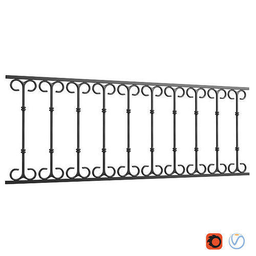 Classic railings free 3D model | CGTrader