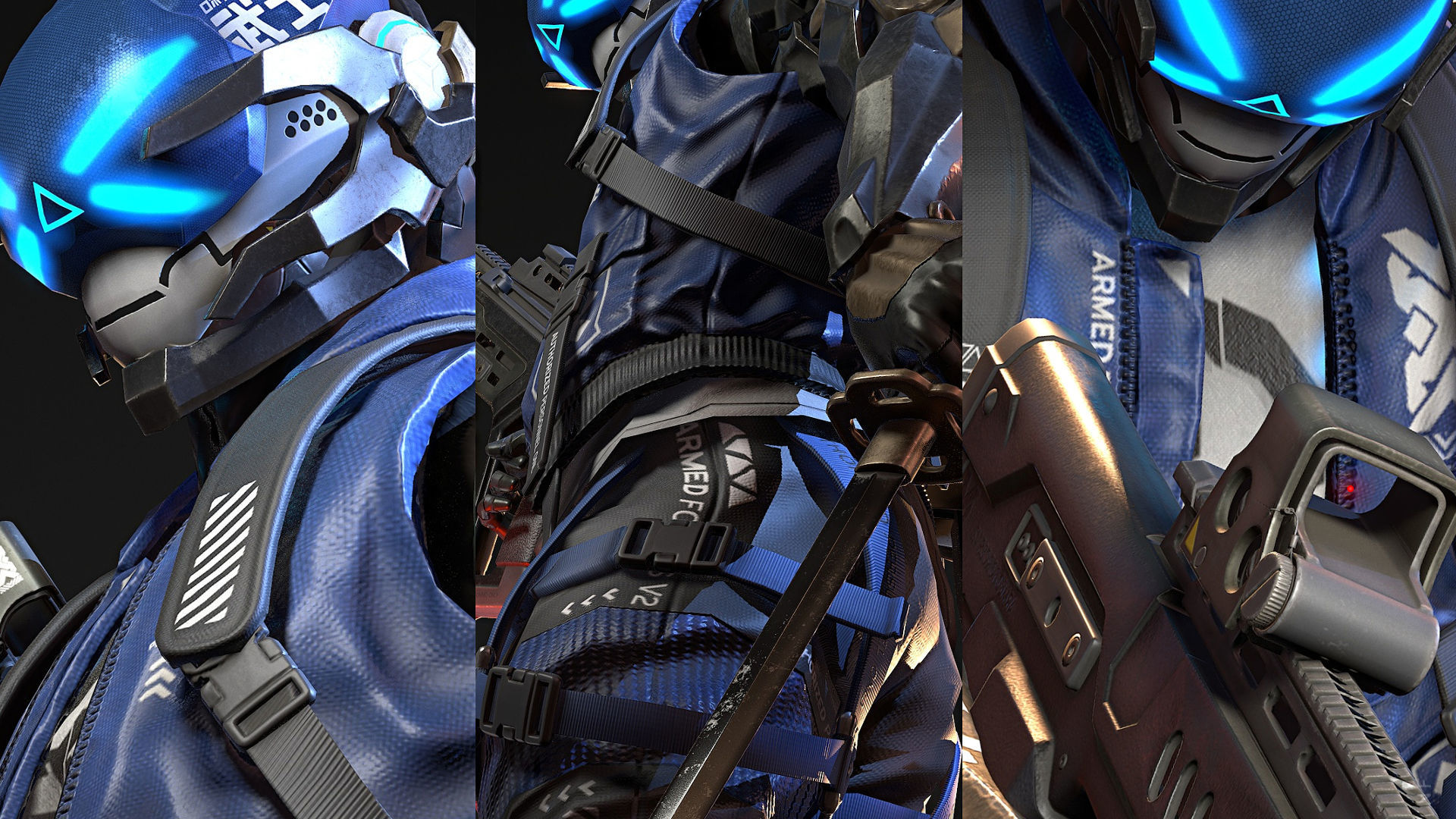 3D model Cyberpunk Samurai Character VR / AR / low-poly rigged | CGTrader