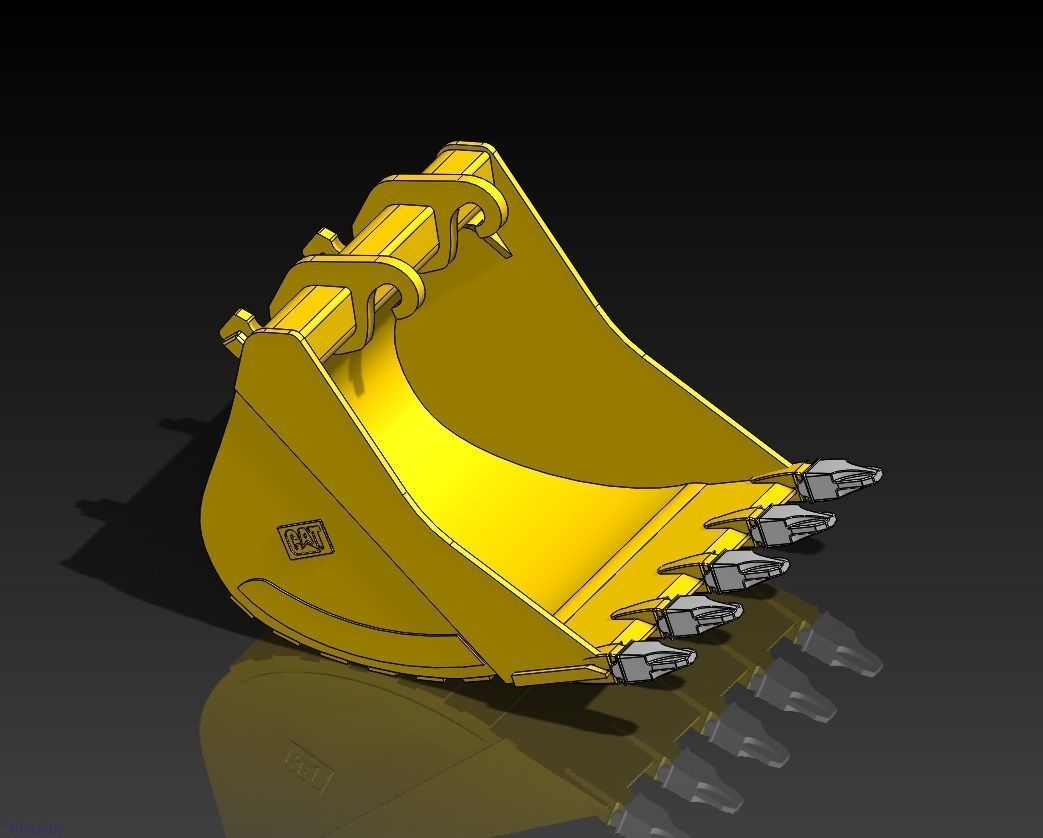 3D model metallic Excavator bucket | CGTrader