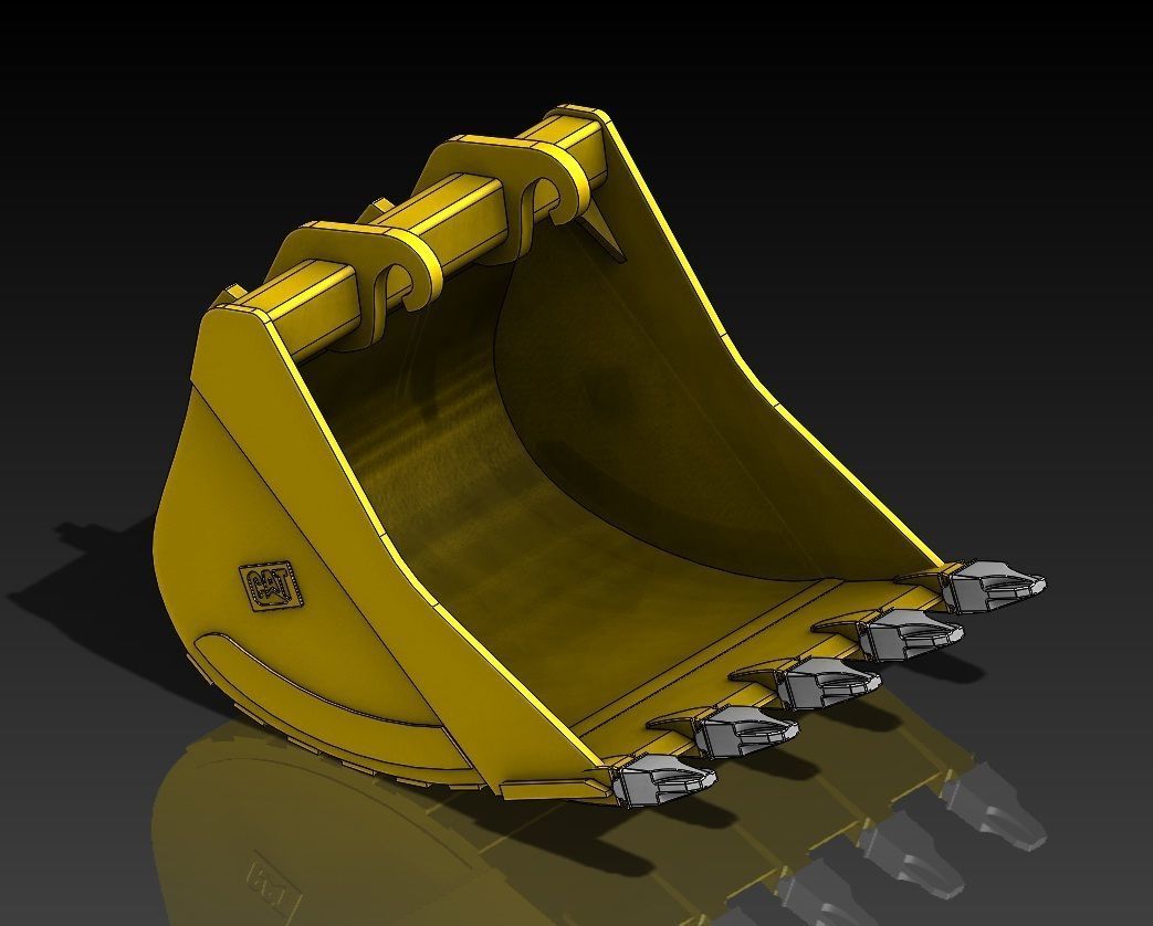Excavator bucket 3D model | CGTrader