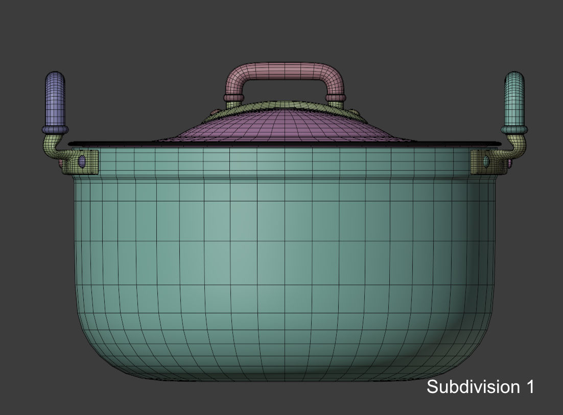 Vintage stainless cooking pot free 3D model | CGTrader