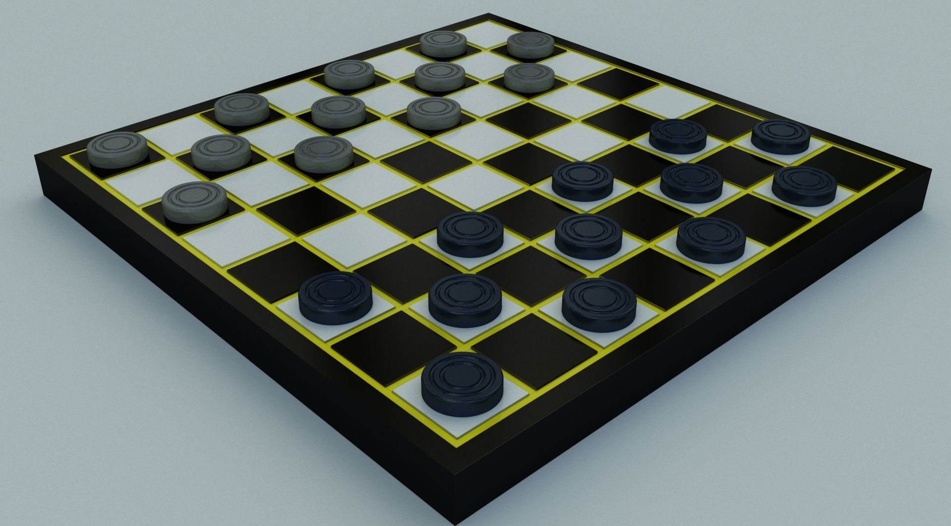 3D model Checkers 3d Model Board Game VR / AR / low-poly | CGTrader