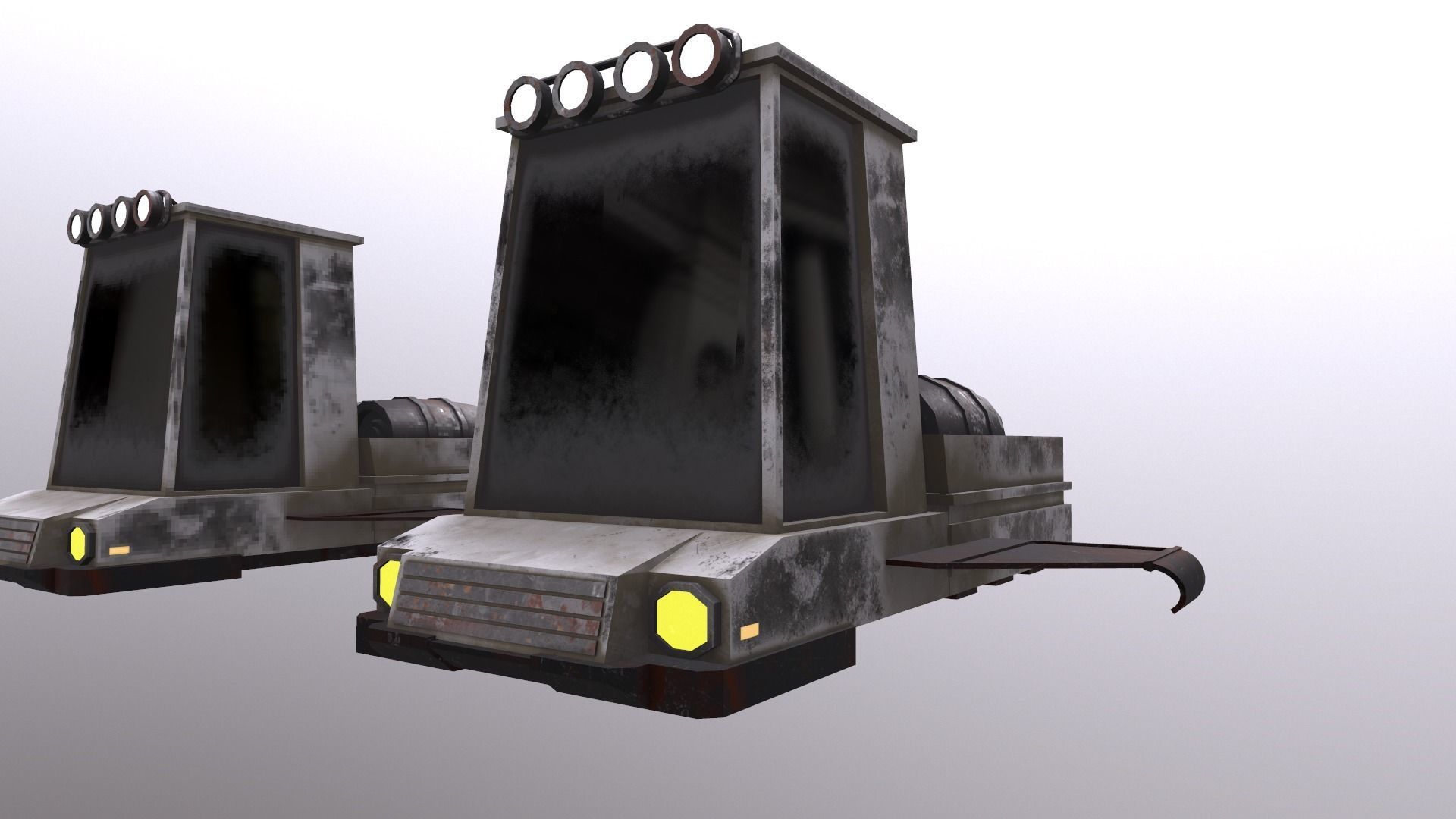 3D model Cartoon Stylized Sci Fi Car With 2 Texture VR / AR / low-poly ...