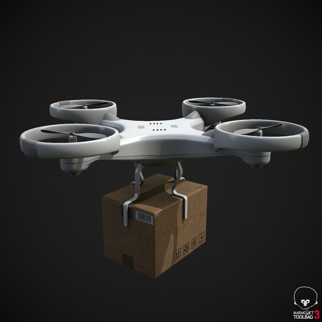 Cargo Drone 3D model | CGTrader