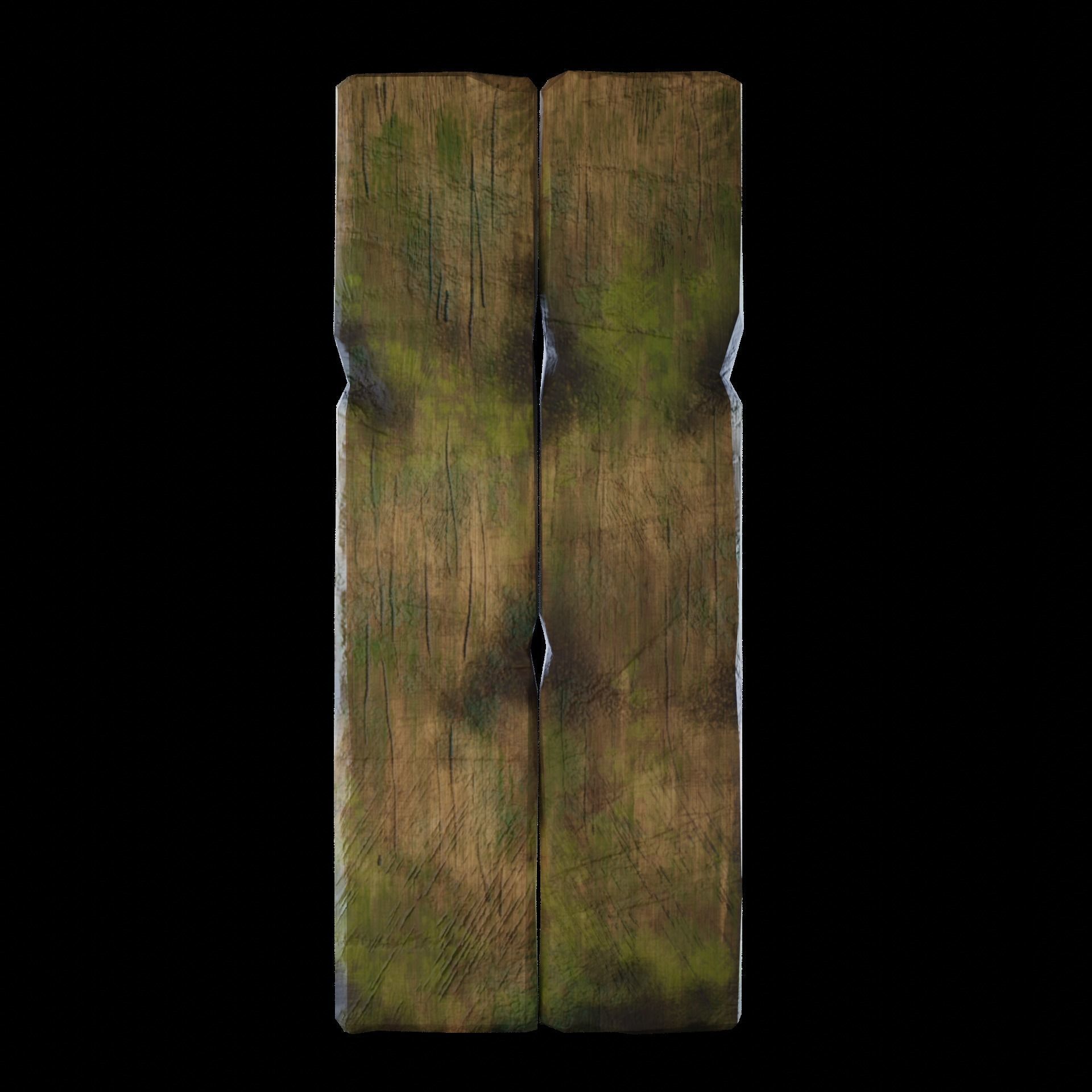 3D model Low Poly Wood piece of with paint VR / AR / low-poly | CGTrader