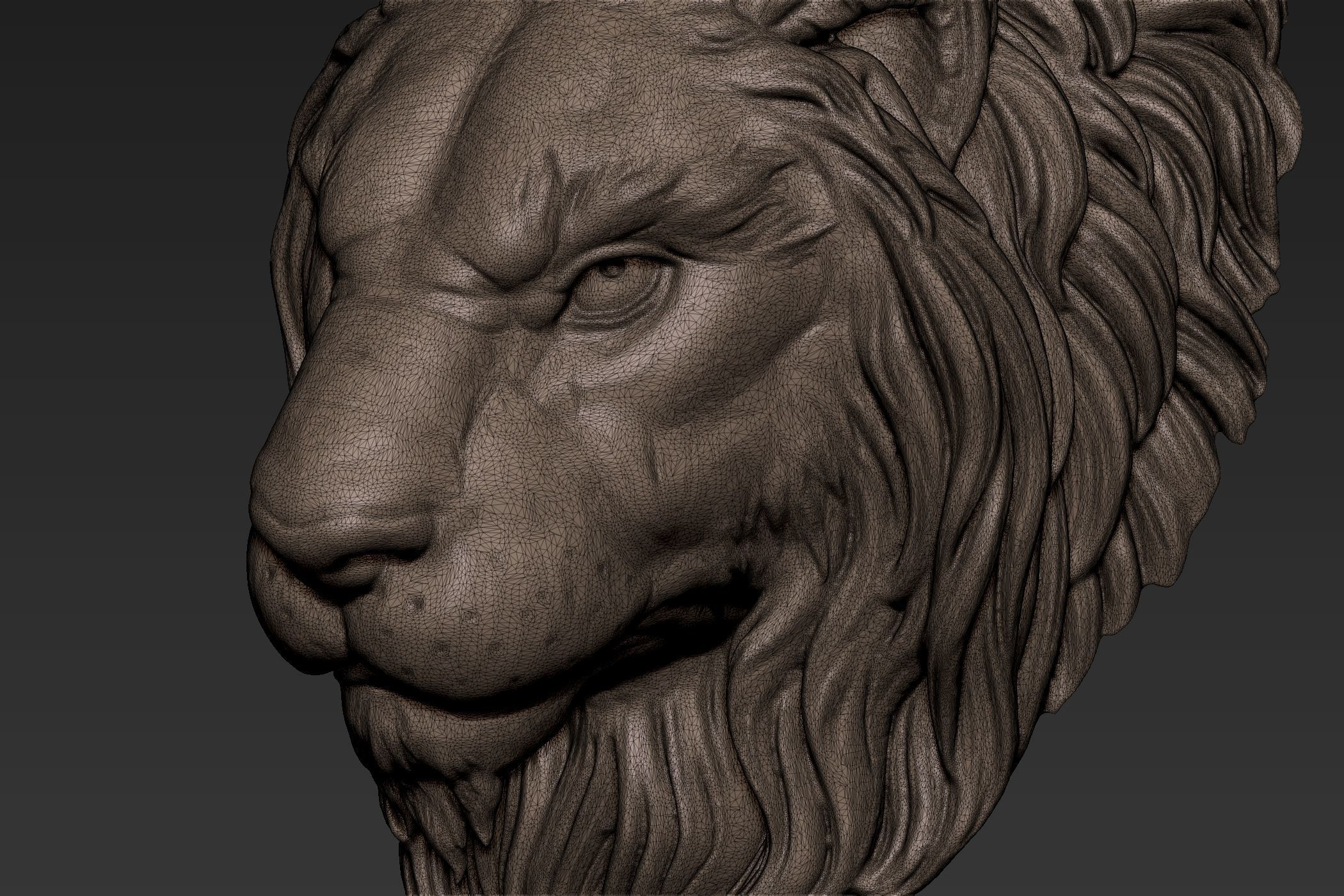 Lion Head Sculpt 3D model | CGTrader