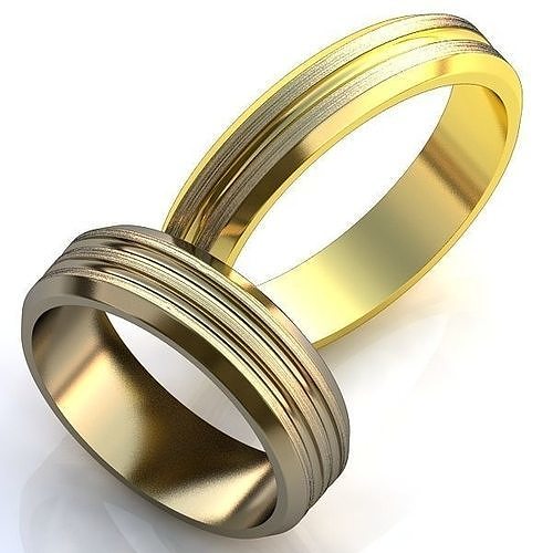 wedding rings 3D model | CGTrader