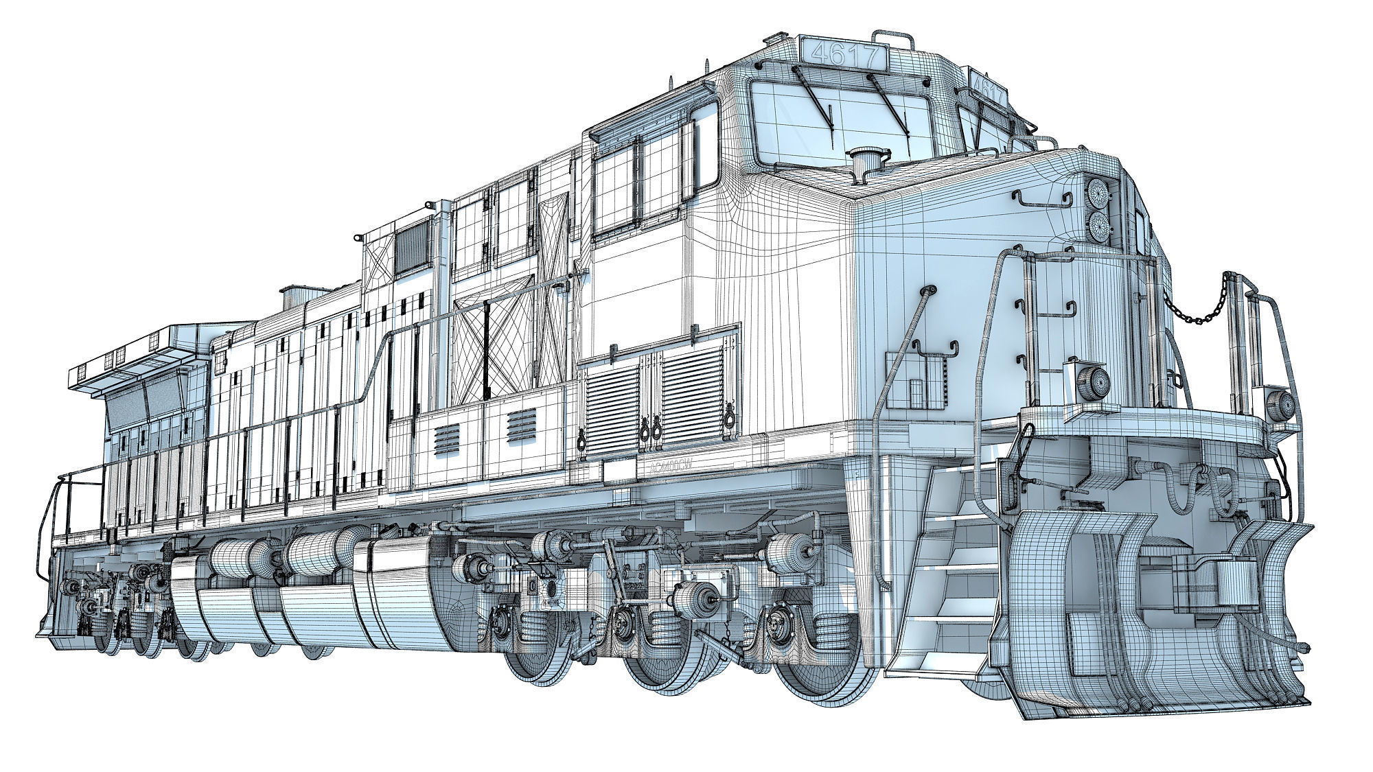 BNSF Diesel Locomotive AC4400CW 3D model | CGTrader