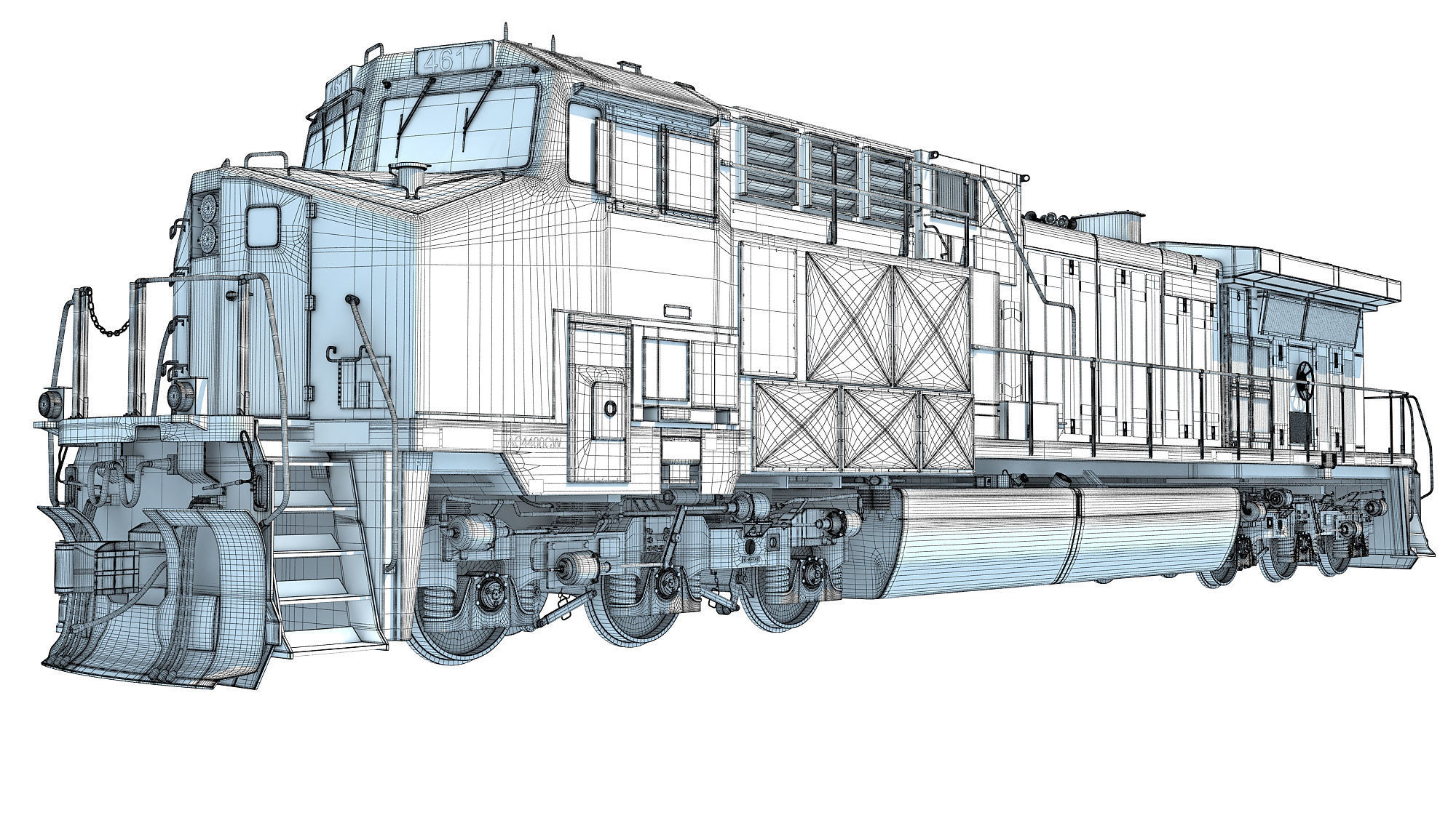 BNSF Diesel Locomotive AC4400CW 3D model | CGTrader