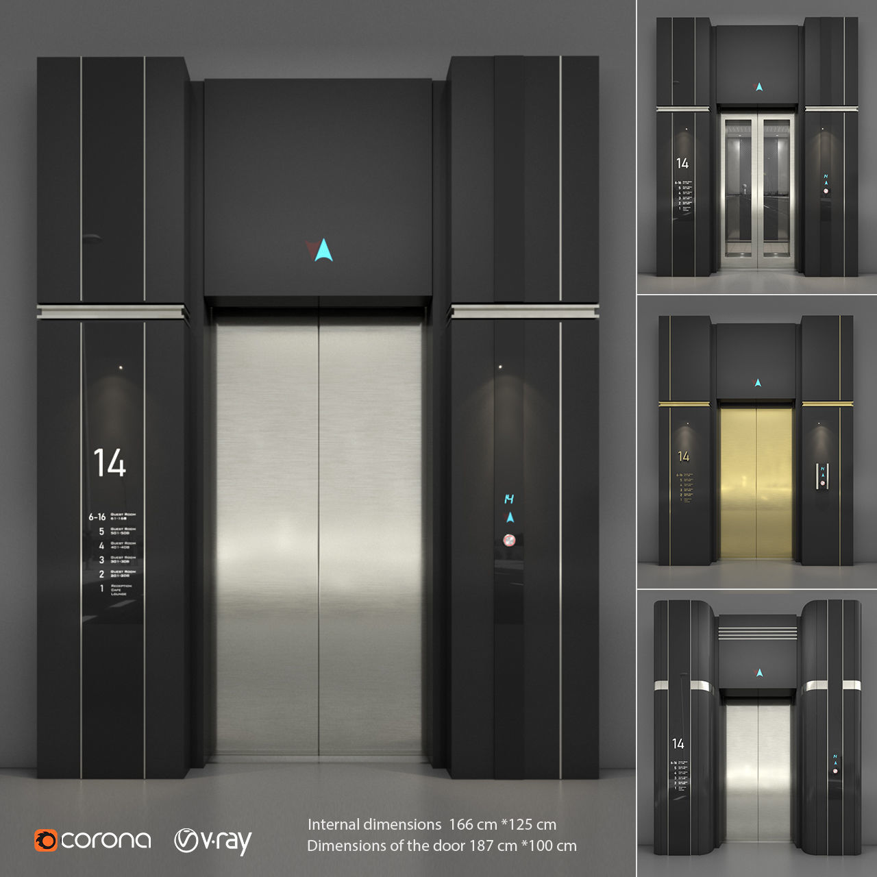 3D Beautiful elevator set | CGTrader